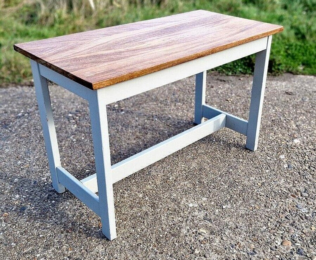 Vintage Wooden Science Lab School Bench Dining Table Office Desk ...