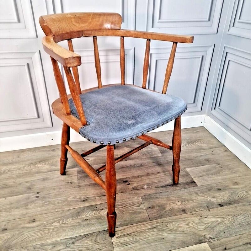 Wood Captain Chairs - Etsy UK