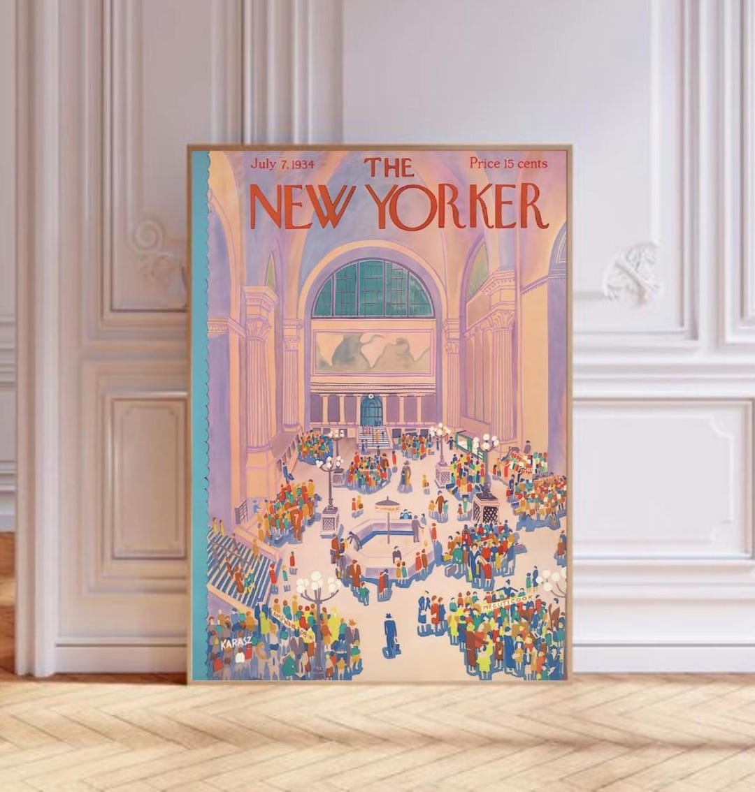 The New Yorker Magazine Cover Print October 5 1981 Issue | Trendy Retro ...