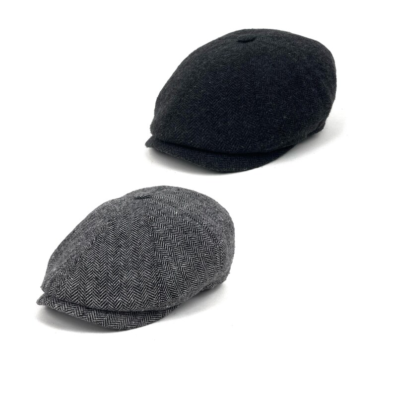 Gray Wool Newsboy Cap: Vintage Style Flat Cap,peaky Blinders Cap - Etsy