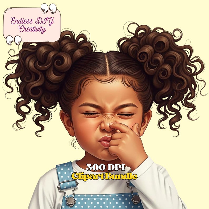 Funny Kids Faces Clipart: Stinky Cartoon Expressions (digital Bundle ...