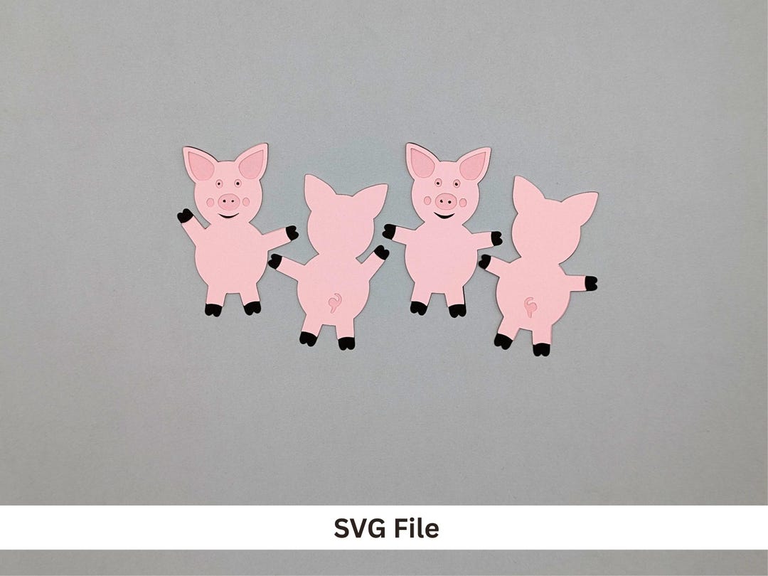 Pig Farm Animal Multilayer Bundle SVG Design: Digital Products - Etsy
