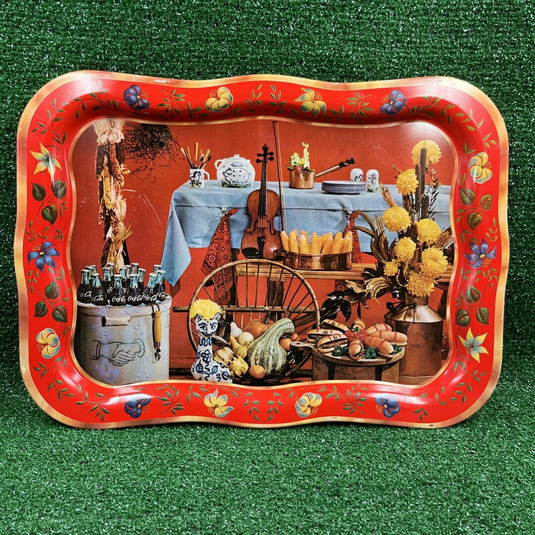 Vintage Coca Cola 1961 Metal Fall Autumn Harvest Theme Serving Tray - Etsy