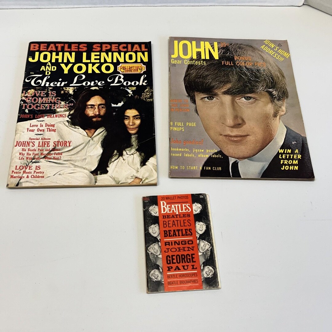 Vintage Beatles Magazines Photo Book John Lennon Paul Mccartney George ...