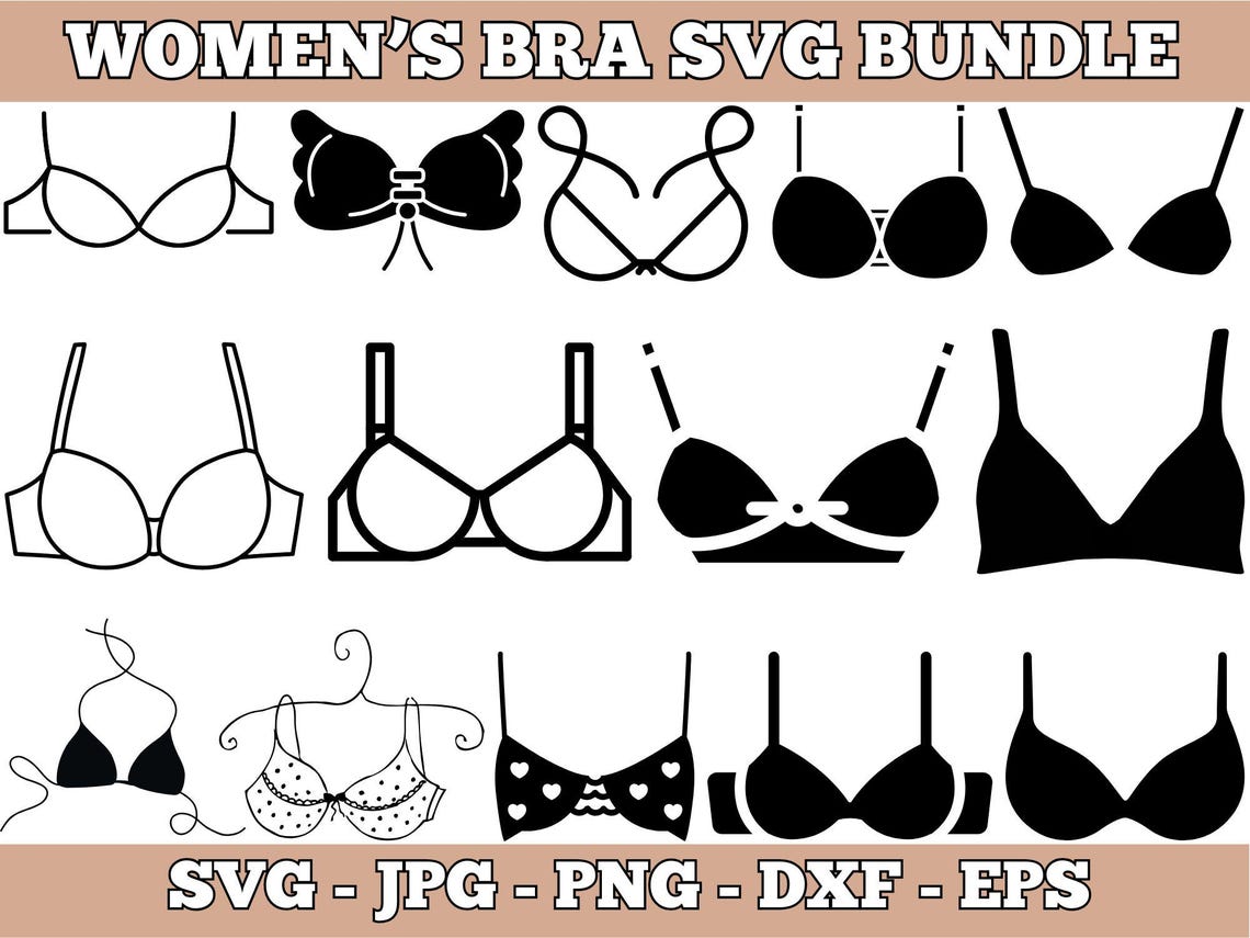 Women's Bra SVG Bundle, Lingerie Clipart (digital Download) - Etsy