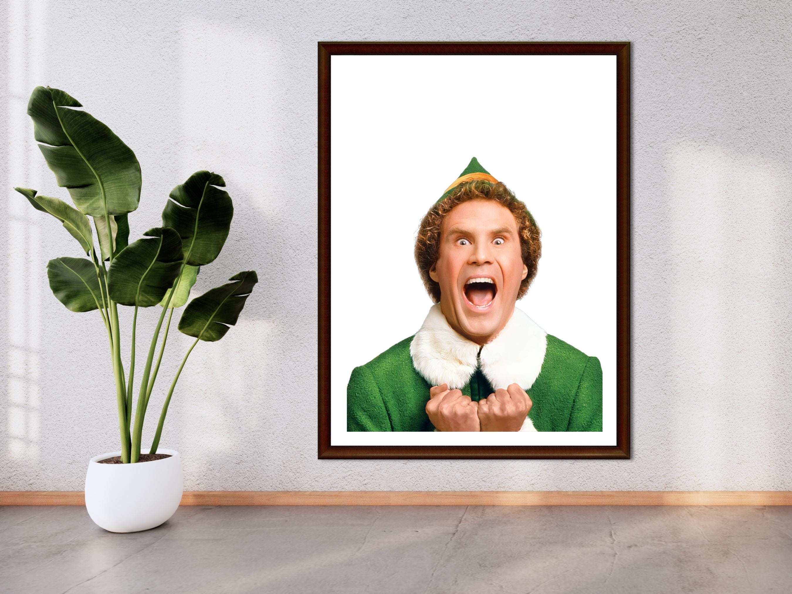 Elf Buddy Movie Poster, Funny Christmas Wall Art, Digital Download ...