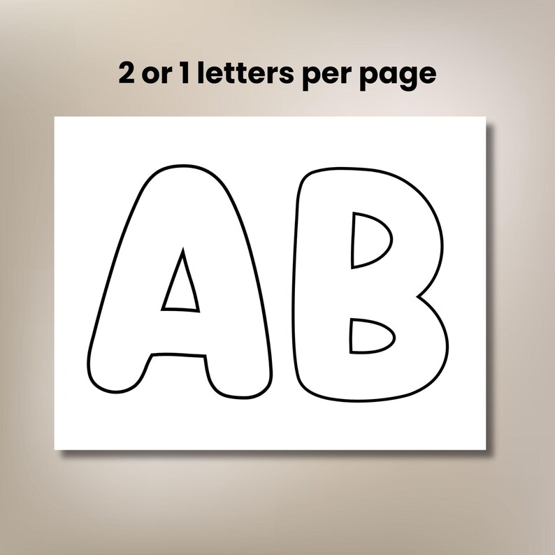 6-inch Printable Alphabet Templates: Letters, Numbers, Punctuation ...
