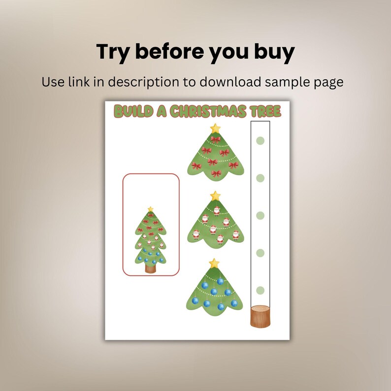 Build Christmas Tree Activity – Printable PDF for Preschool & Pre-k ...