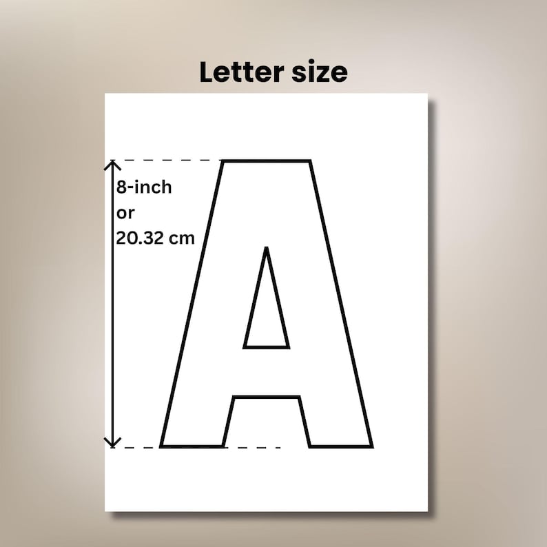 8-inch Printable Alphabet Templates: Letters, Numbers, Punctuation ...