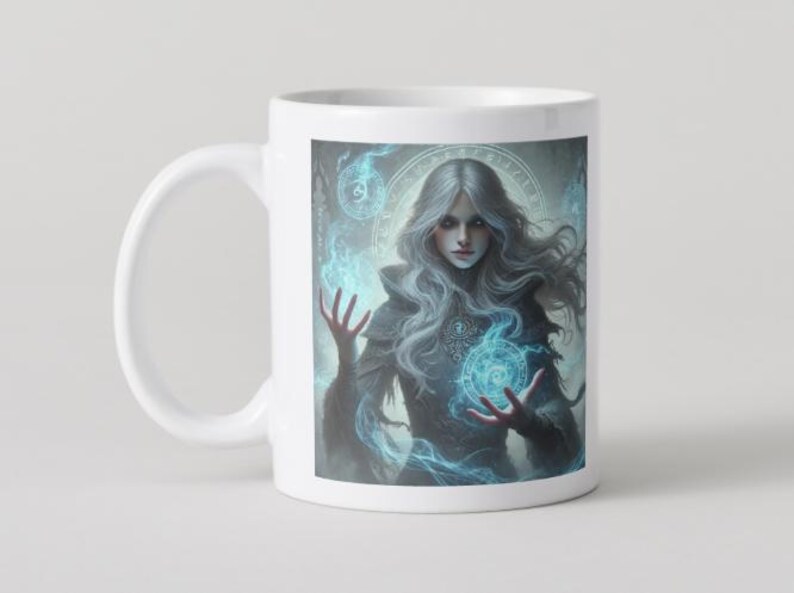 Necromancer Poster, Gothic Fantasy Wall Art - Necromancer of the Blue ...