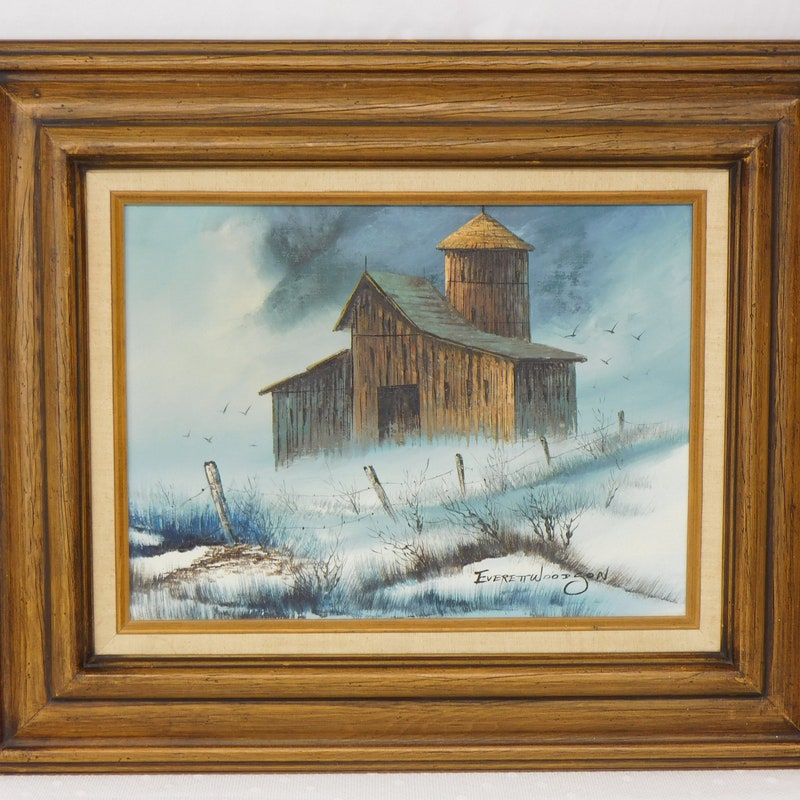 Barn Oil Painting Etsy