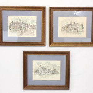 Vintage Williamsburg Print by Artist Clark M Goff Framed and - Etsy