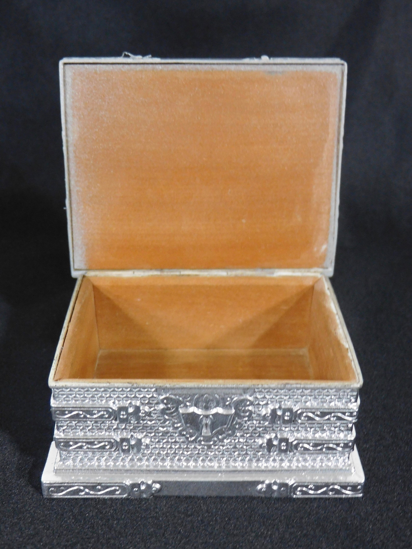 Small Silver Jewelry Box Treasure Box Trinket Box Ring Bearer - Etsy