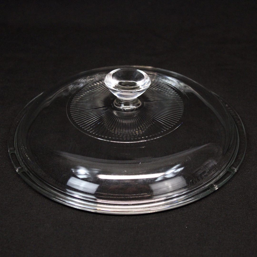 Vintage Pyrex V1.5C Lid Replacement Pyrex 7 1/2" Round Pot Lid, Clear and Ribbed Glass - Etsy