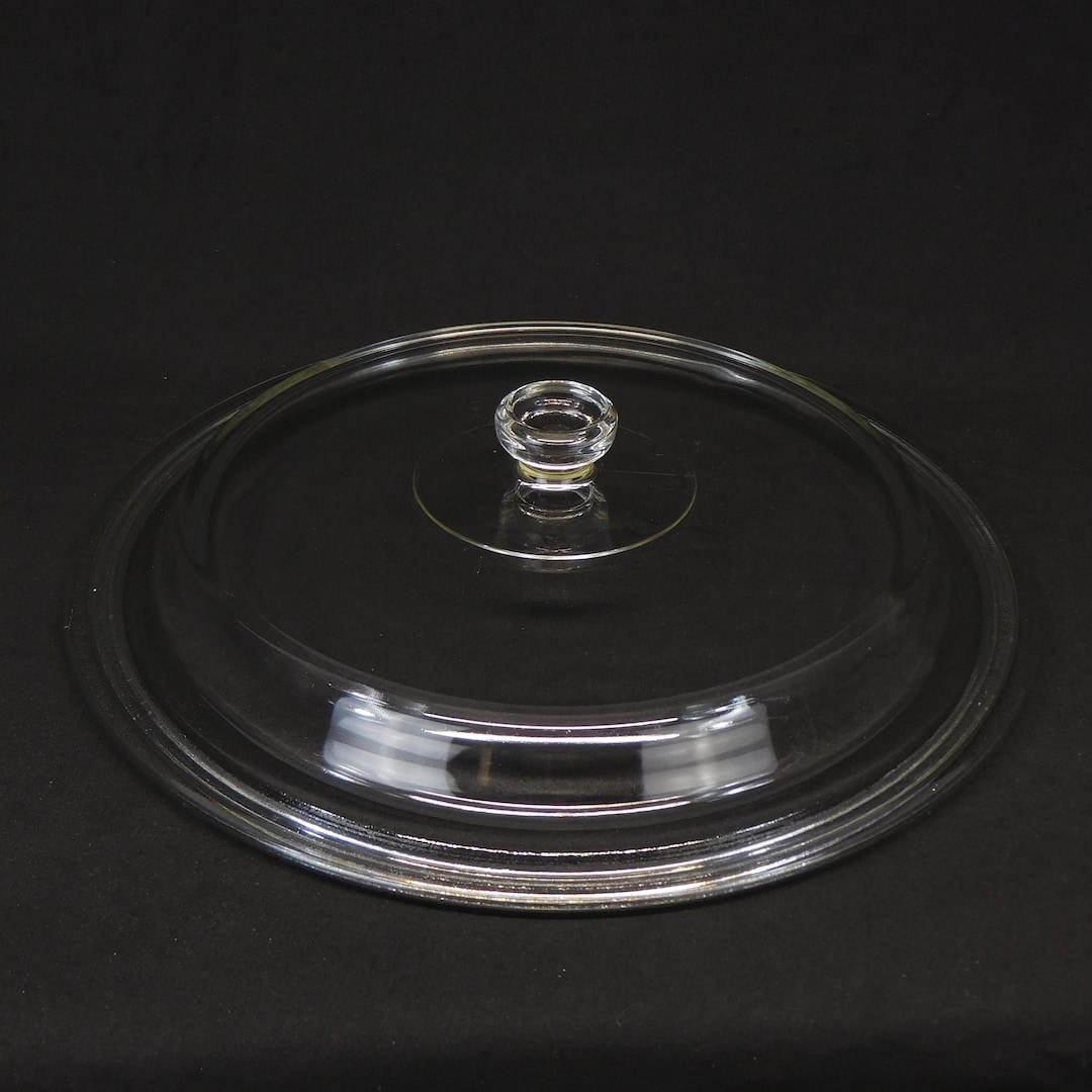 Vintage Clear Glass Lid Replacement Lid Round 12 1/4" Diameter X 11 1/2 ...