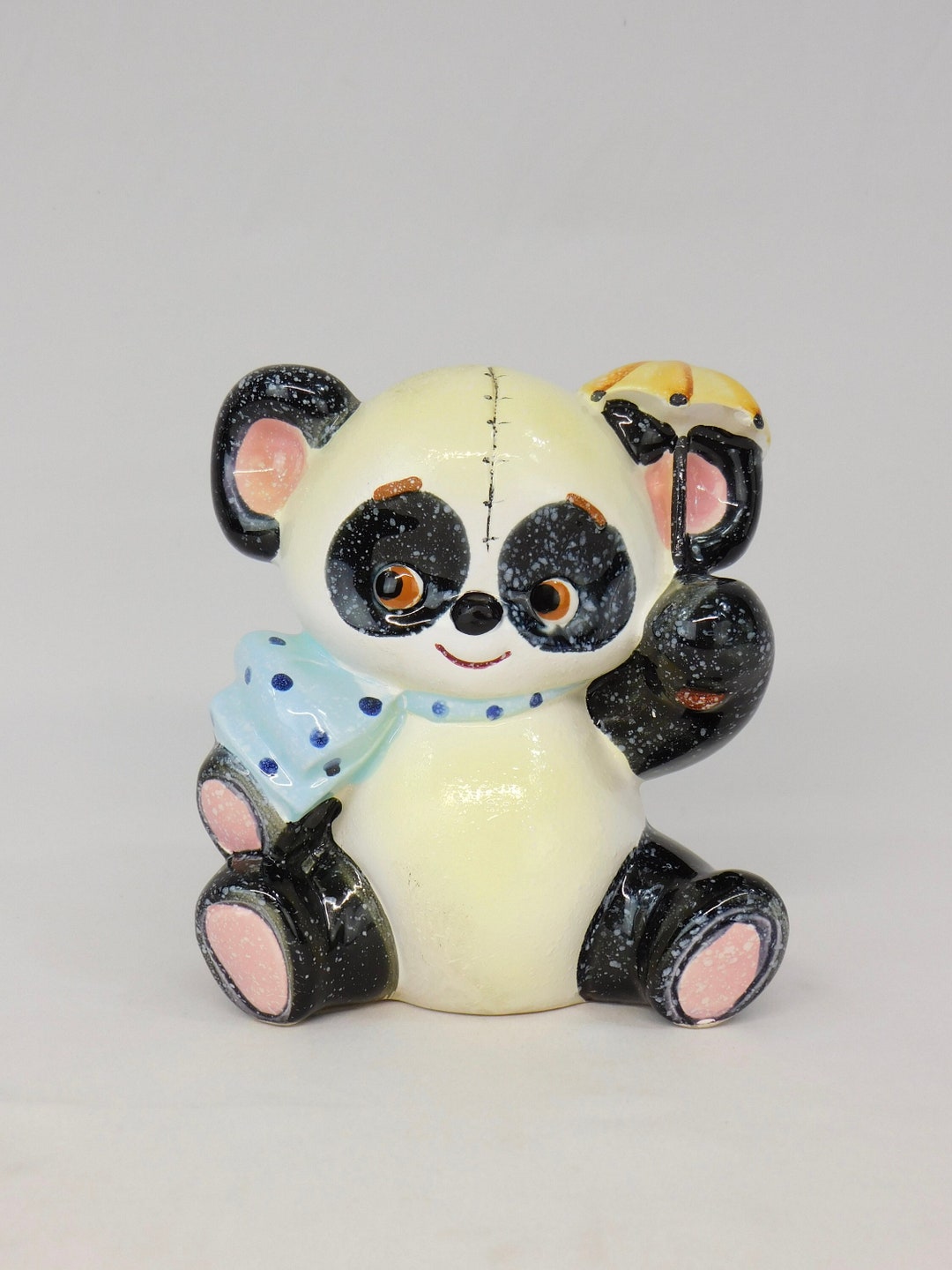 Vintage Relpo Ceramic Planter Adorable Big Eyed Panda Bear Planter ...