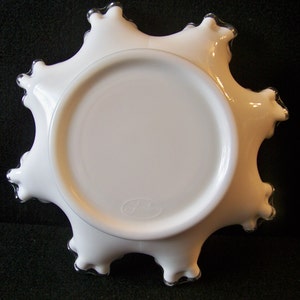Vintage Fenton Silver Crest Large Ruffled Bowl Candy Dish Collector's ...
