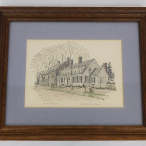 Vintage Williamsburg Print by Artist Clark M Goff Framed and - Etsy