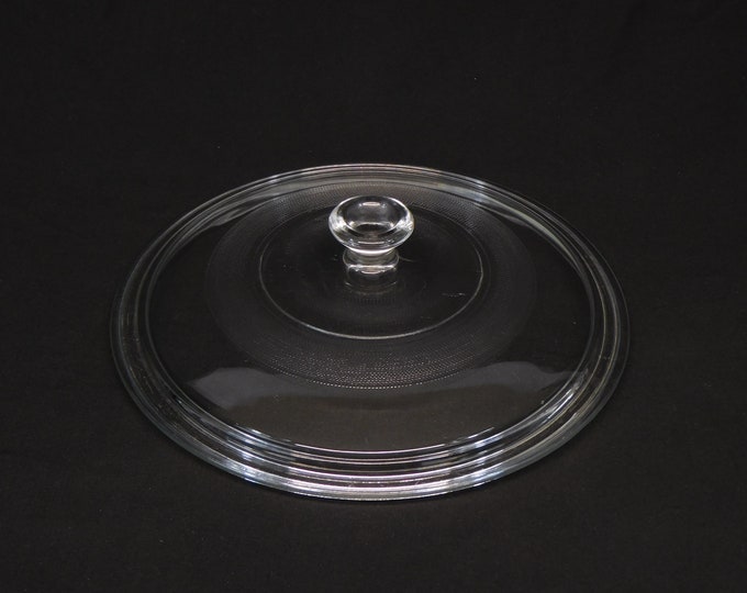 Glass Lid Vintage Crock Pot Lid Replacement Lid Clear Glass Round 9 1/2 ...
