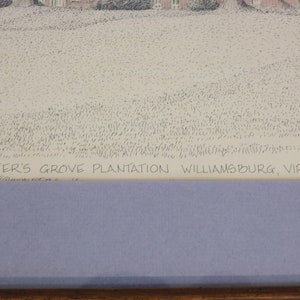 Vintage Williamsburg Print by Artist Clark M Goff Framed and Matted ...