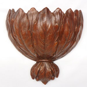 Vintage Syroco Wood Wall Planter Leaf Sheaf Wall Pocket - Etsy