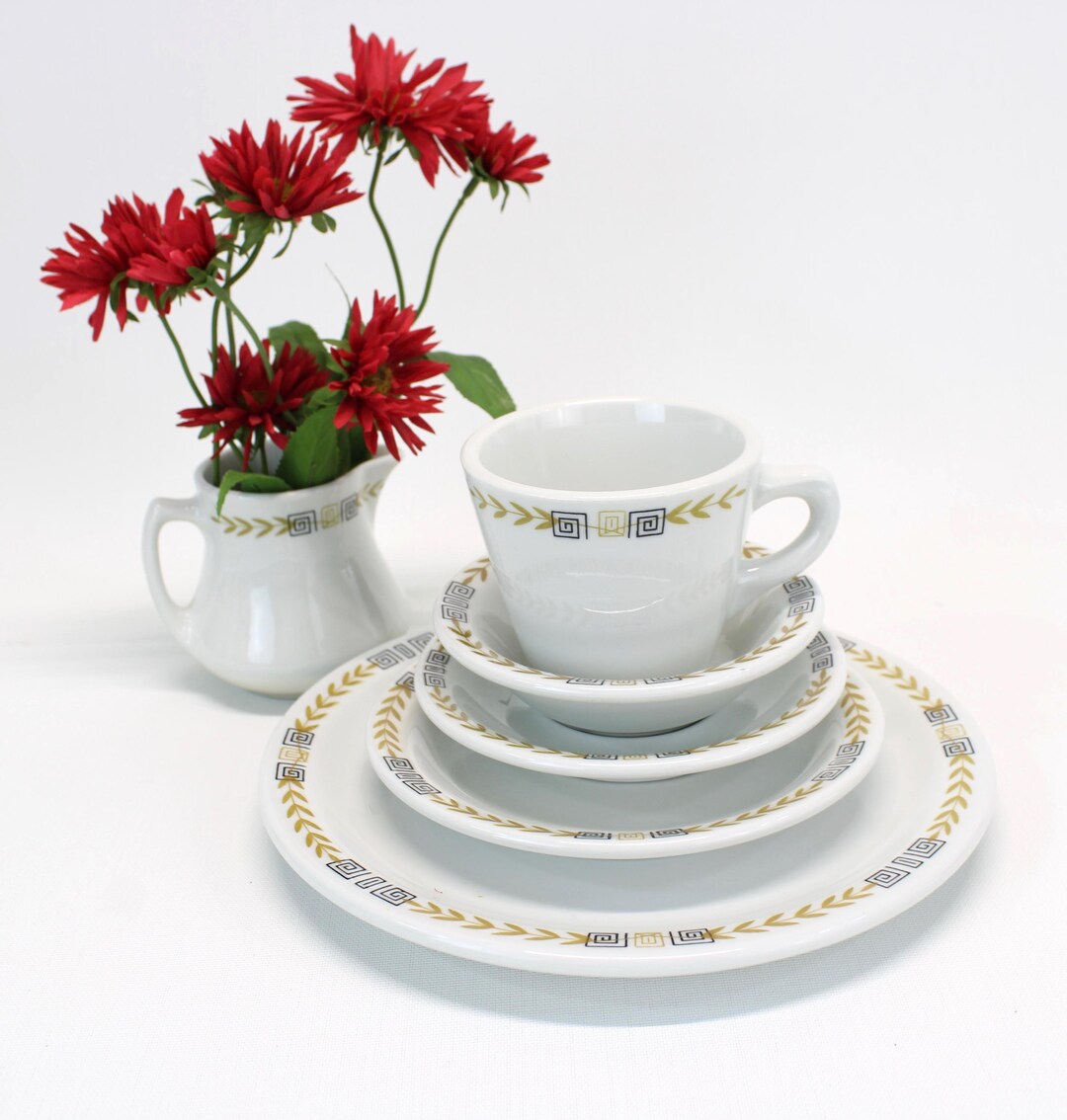 Shenango China Esquire Restaurant Ware Dinnerware 5 Piece Place Setting ...