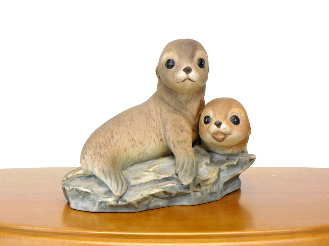 Ceramic Seal Figurine Vintage Homco – Pair of Baby Seals – 1980s ...