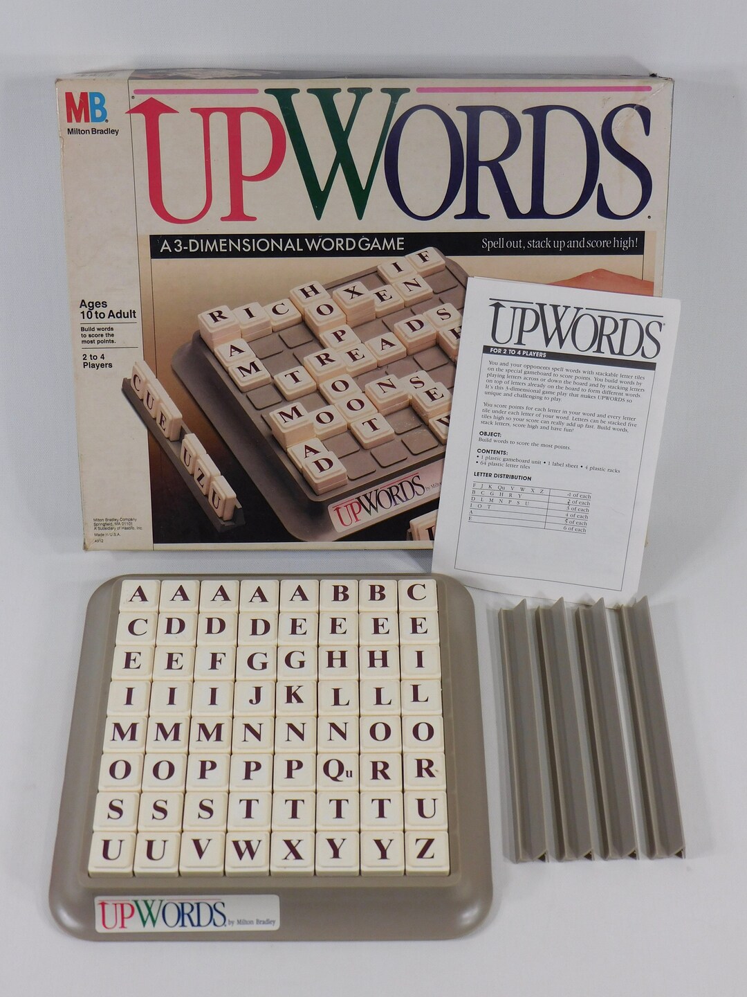 Vintage Upwords Board Game, Upwords 1988, Word Game, Spelling Game, by ...