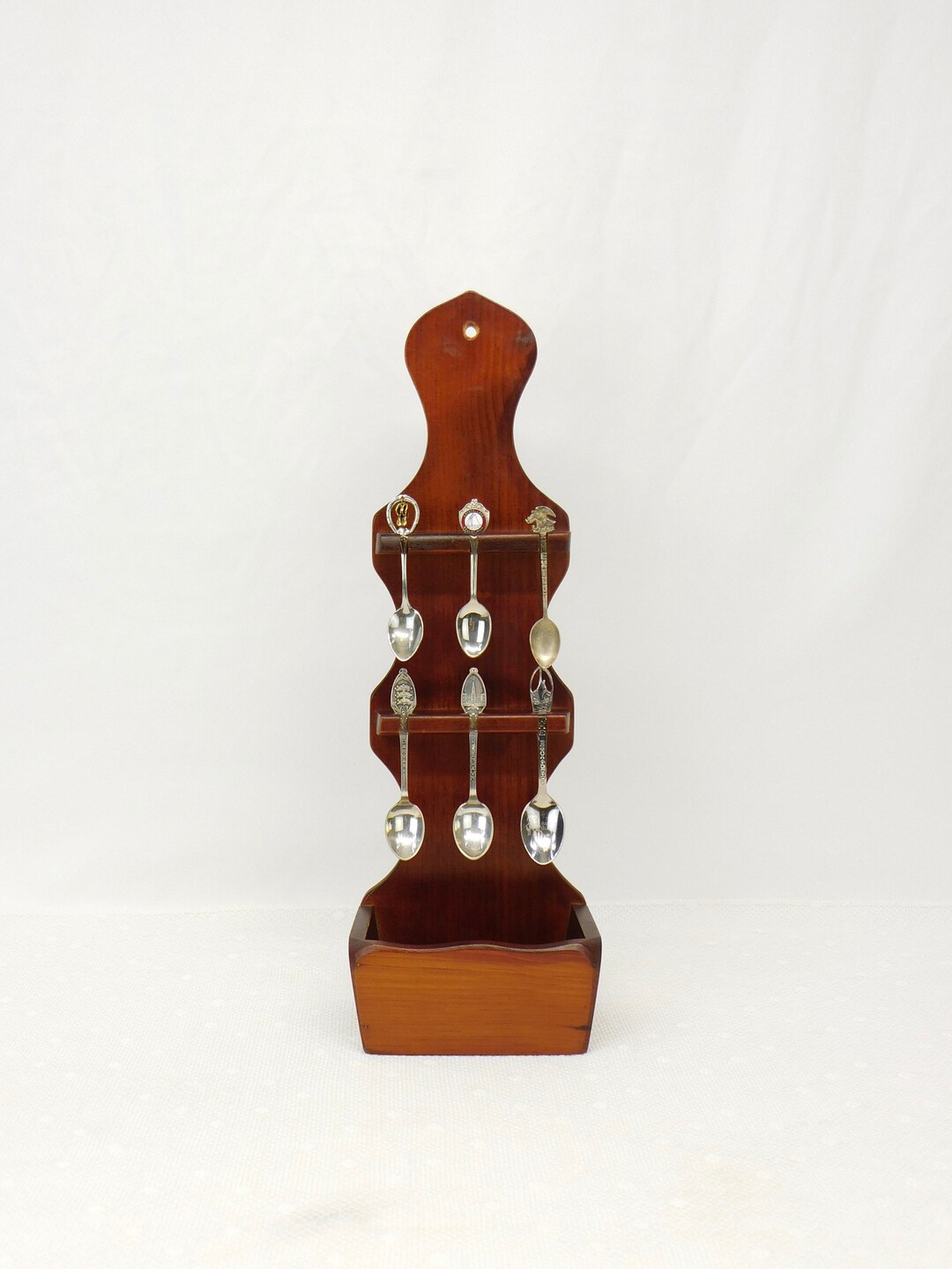Vintage Wood Spoon Rack Shelf Spoon Display With Storage - Etsy