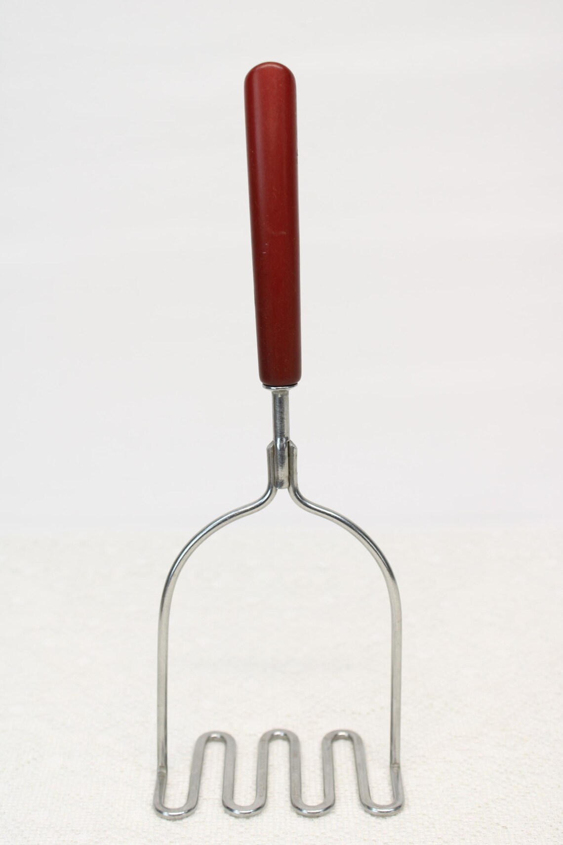 Vintage Wooden Handle Potato Masher Antique Kitchen Tool Hand Held ...