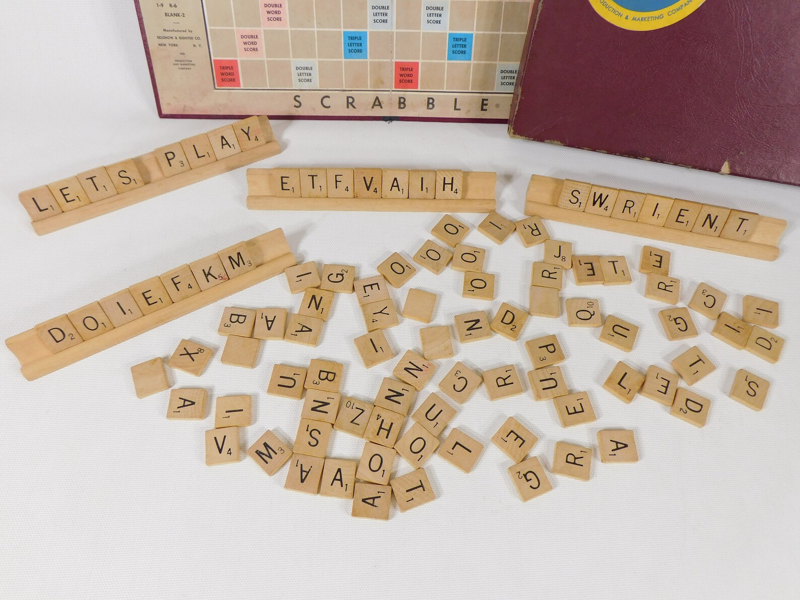 Scrabble Brand Crossword Word Game 1948 53 Selchow & Righter | Etsy