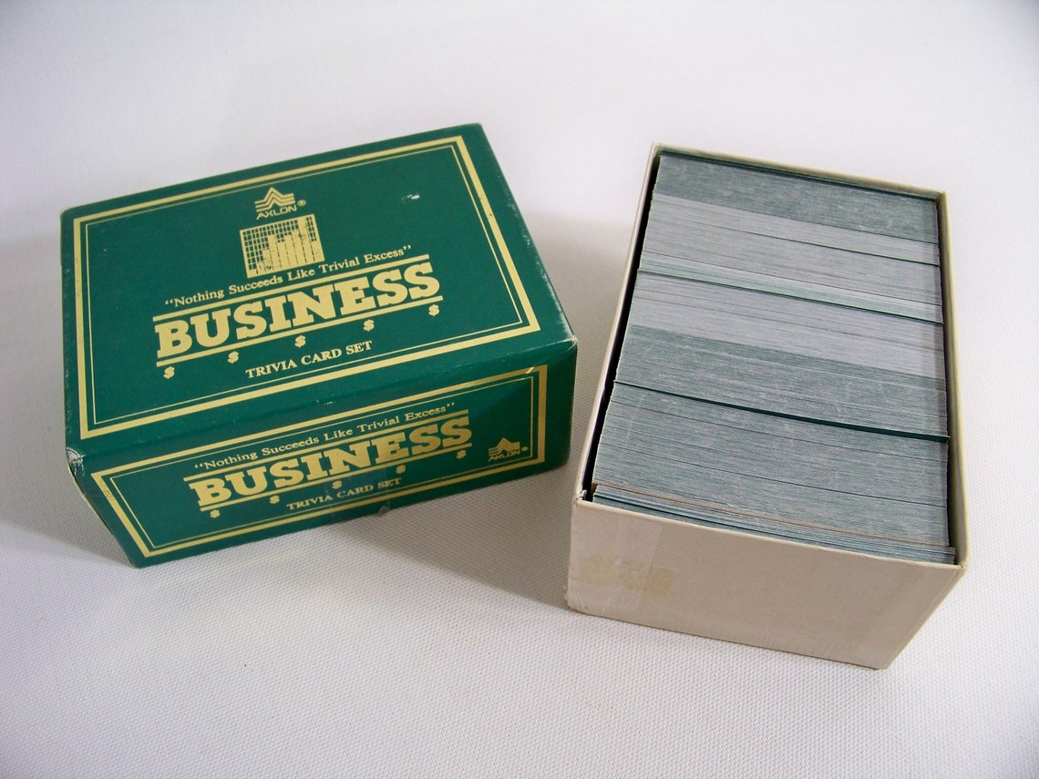 Trivia Card Set Business Cards Business Trivia Game Add-on - Etsy