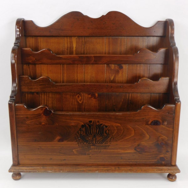 Wood Wall Mount Magazine Rack - Etsy