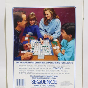 Sequence Board Game, 1995, Sequence Card Game, Strategy Game, Complete and Ready to Play - Etsy