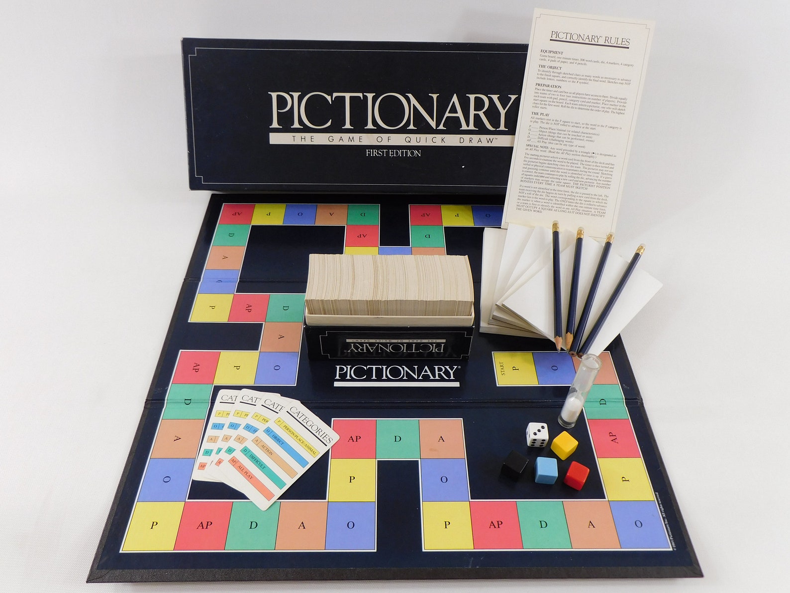 Pictionary Board Game the Game of Quick Draw 1985 All Original and ...