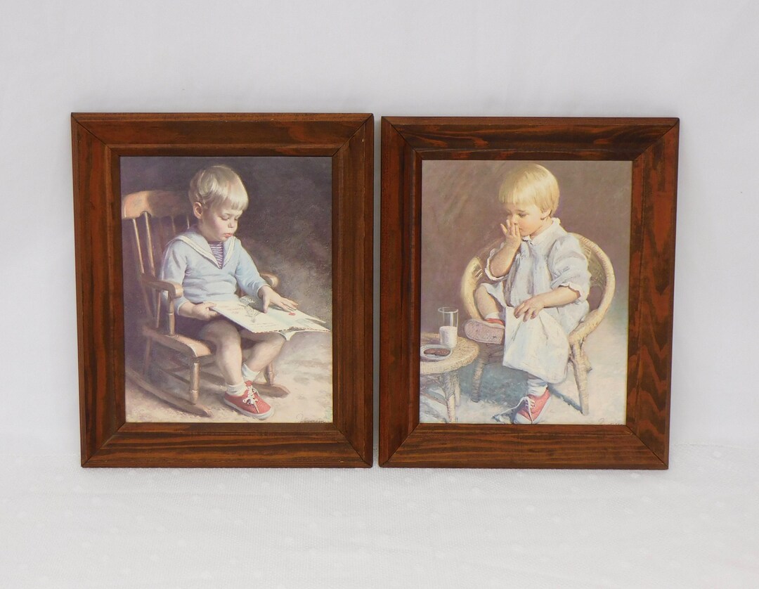 Boy and Girl Nursery Room Prints Gary and Gretchen J Ingwersen 1970's ...