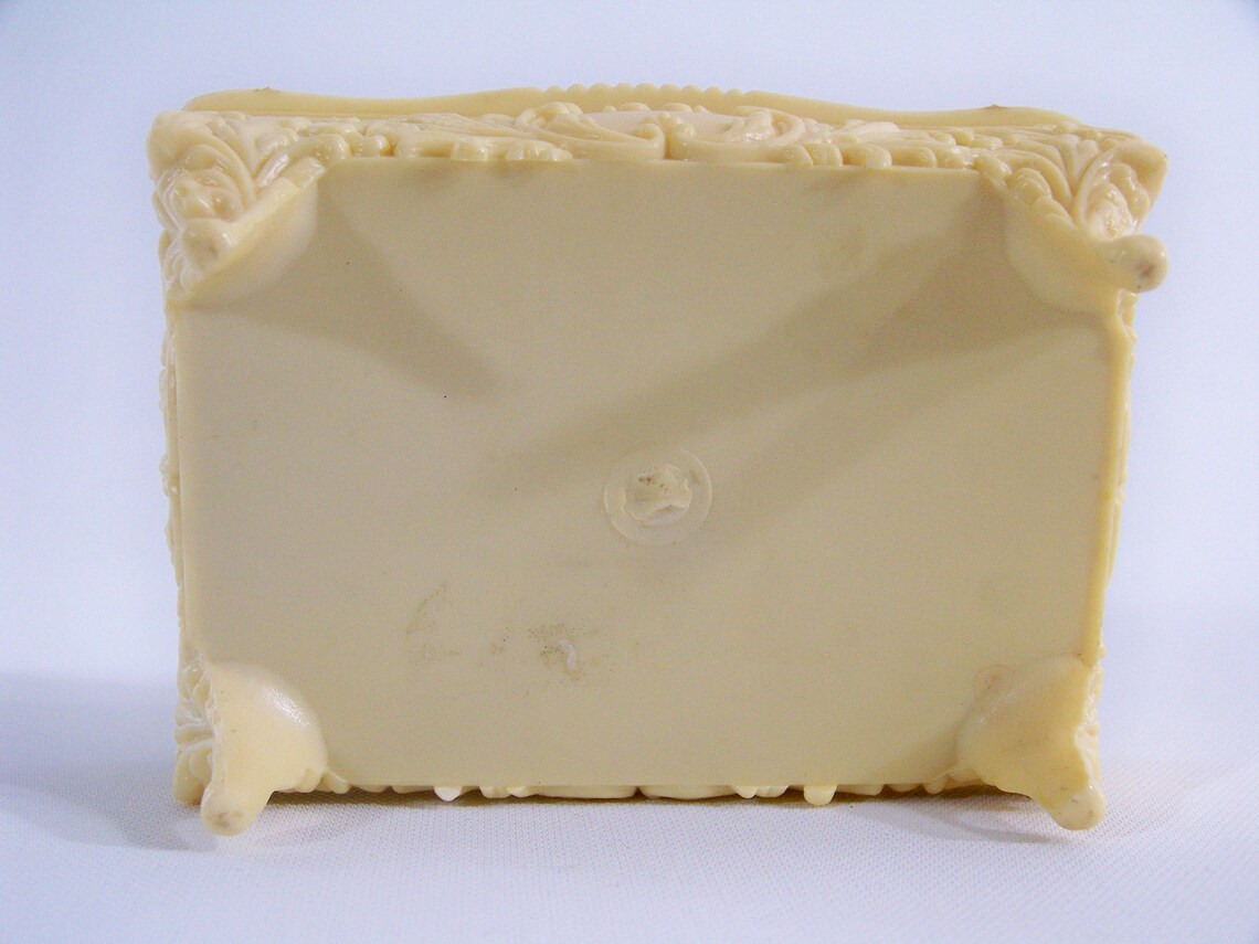 Celluloid Jewelry Box with Mirror Trinket Box Dresser Box | Etsy