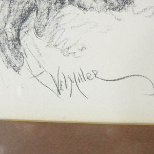Vel Miller, Pencil Drawing, the Scholar, Bearded Man, Framed Drawing ...