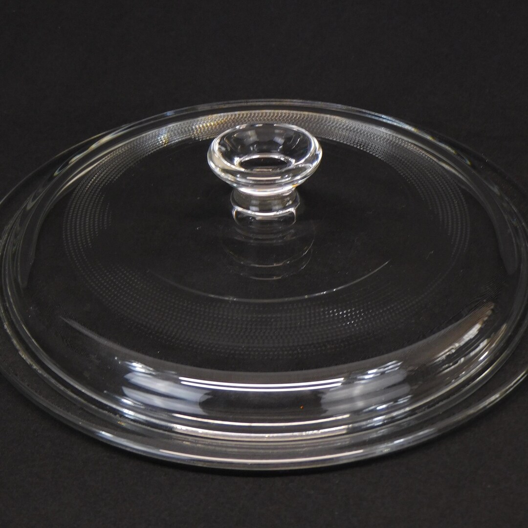 Glass Lid Vintage Glass Crock Pot Lid, USA Round Clear Glass ...