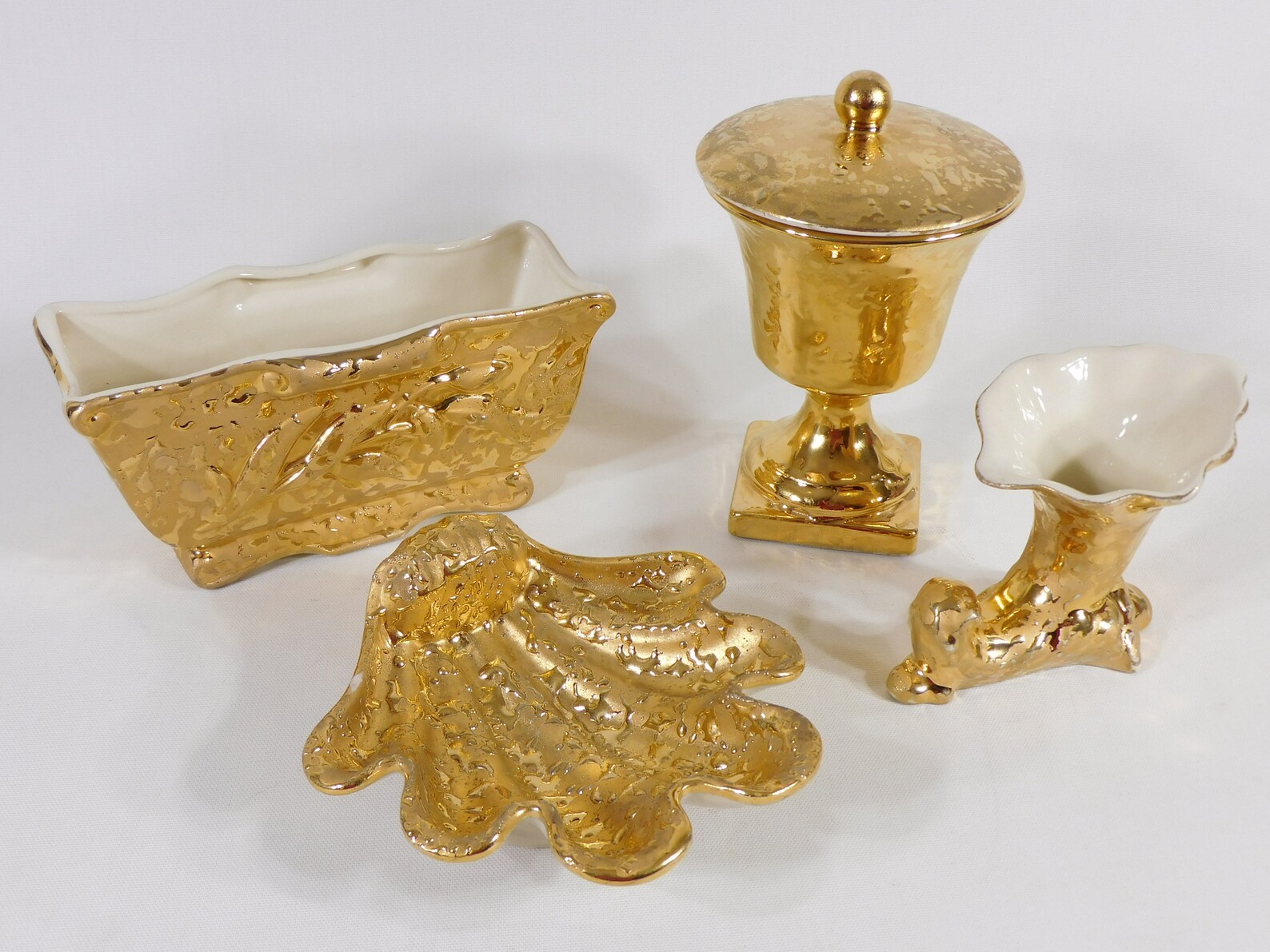 Weeping Gold Pottery Mid Century Modern Decor MCM Indoor - Etsy