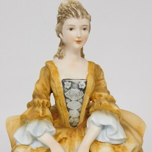 Beautiful Lady Figurine, Victorian Era Bustled Dress With Cartwheel Hat ...