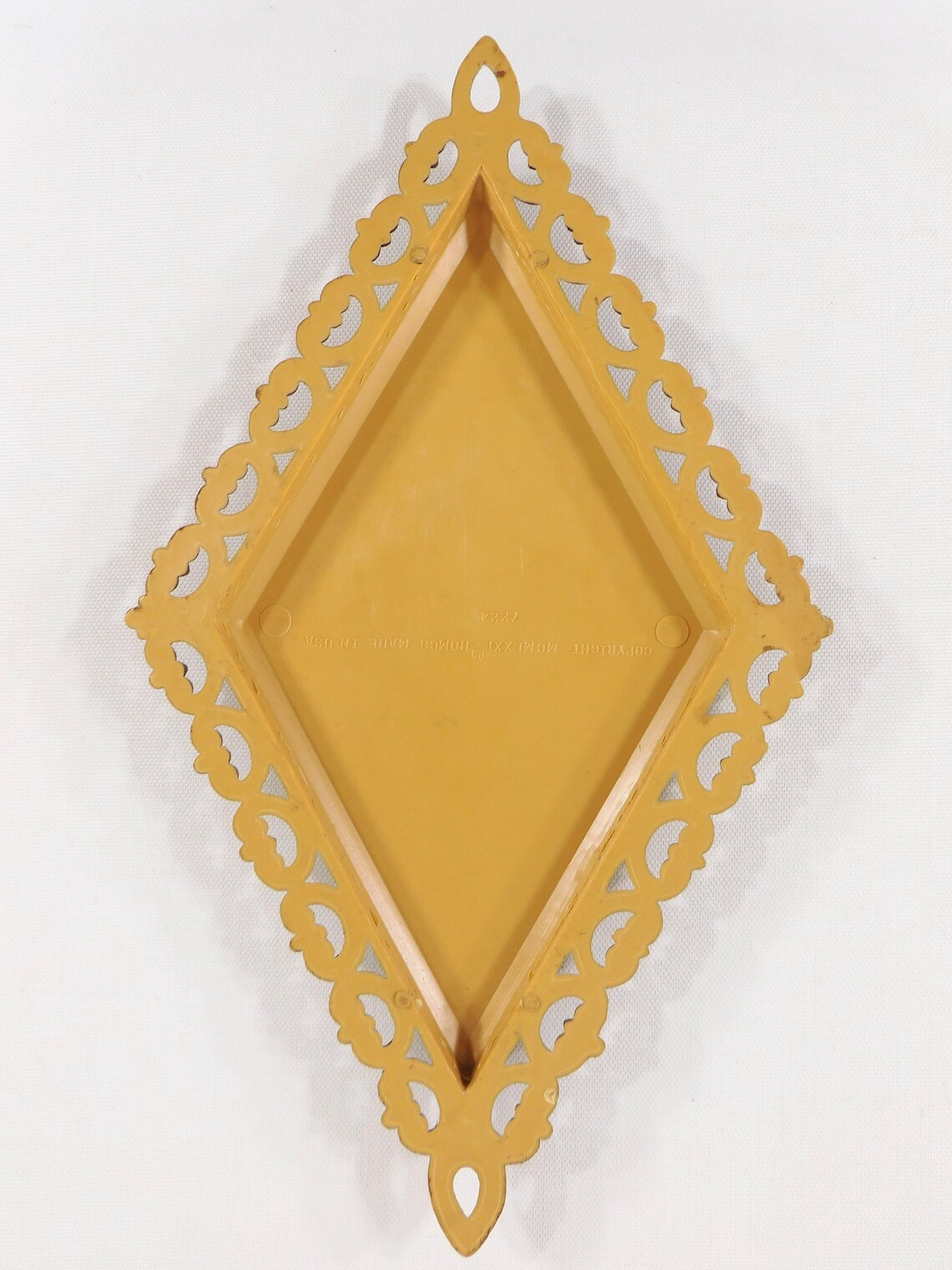 Vintage Gold Wall Plaques Diamond Shaped Hollywood Regency | Etsy