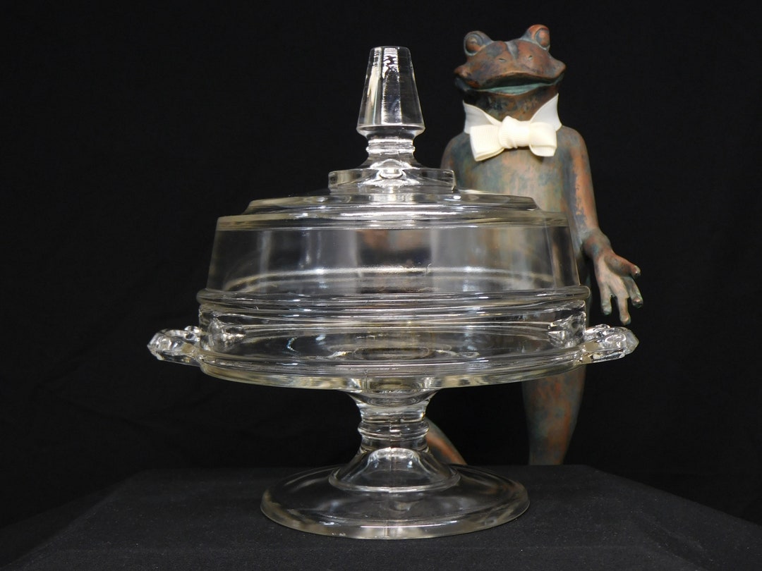 Vintage Small Domed Pedestal Stand, Bon Bon Cookie Stand, Butter Dish ...