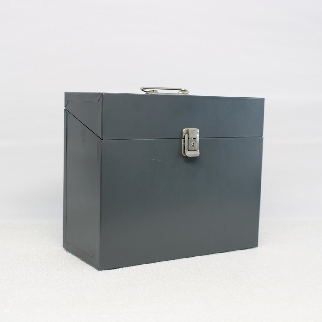 Vintage Gray Metal File Box Porta File by Hamilton Scotch Company - Etsy