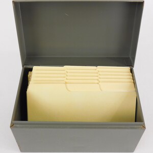 Vintage GWS 533 Metal 3 X 5 Index Card File Box Hinged Lid - Etsy
