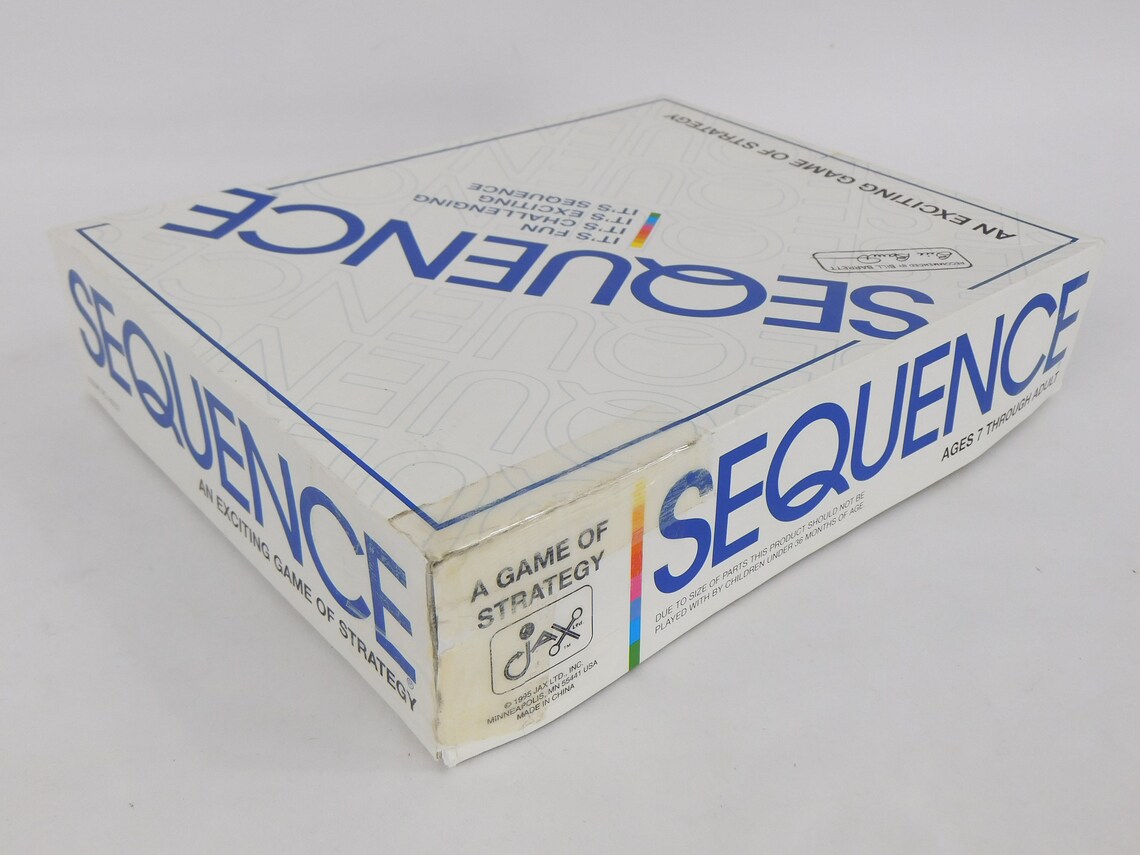 Sequence Board Game 1995 Sequence Card Game Strategy Game - Etsy