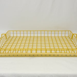 Vintage Coated Wire Basket Tray With Handle, Food Rack Tray, Large Wire ...