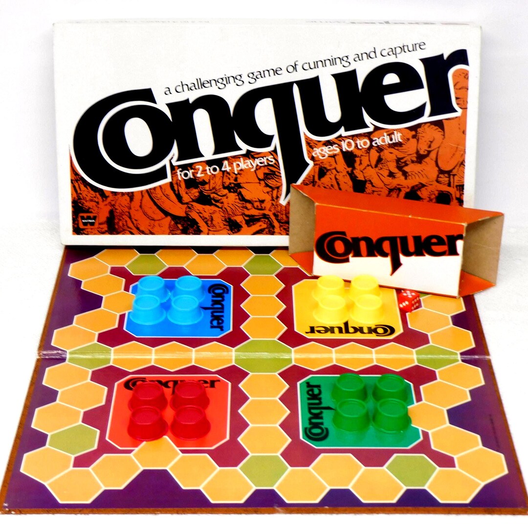 Conquer Board Game A Challenging Game of Cunning and Capture, Vintage ...