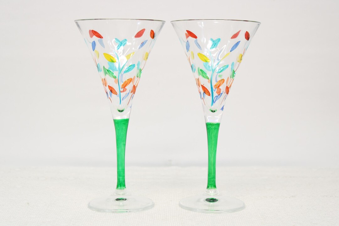 CC Zecchin Style Murano Italy 6oz. Martini Cocktail Bar Glass With ...