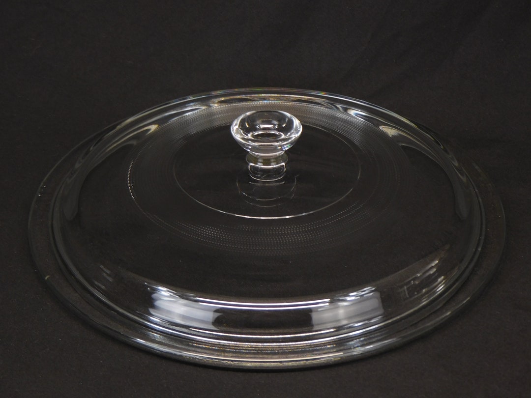 Glass Lid Vintage USA Clear Glass Replacement Lid Round 10 1/2 ...
